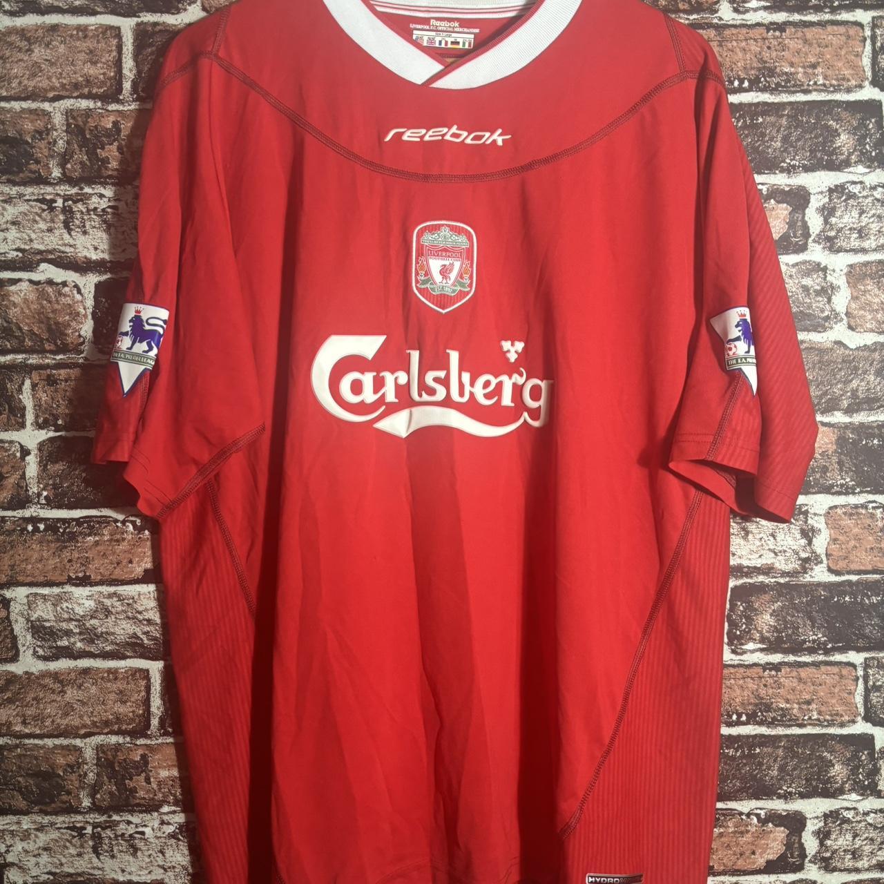 Vintage Reebok Liverpool FC 2002/2003 home football... - Depop
