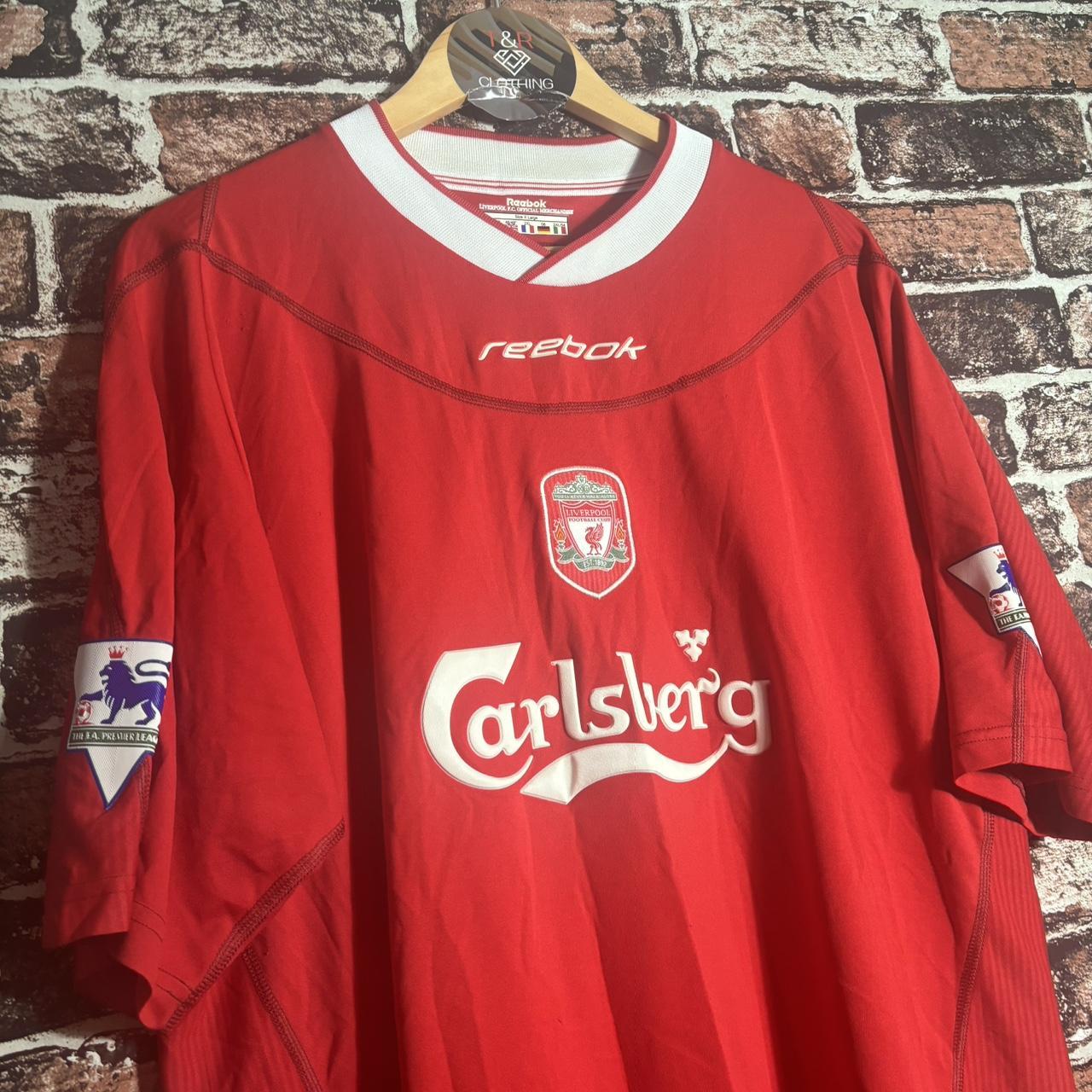 Vintage Reebok Liverpool FC 2002/2003 home football... - Depop