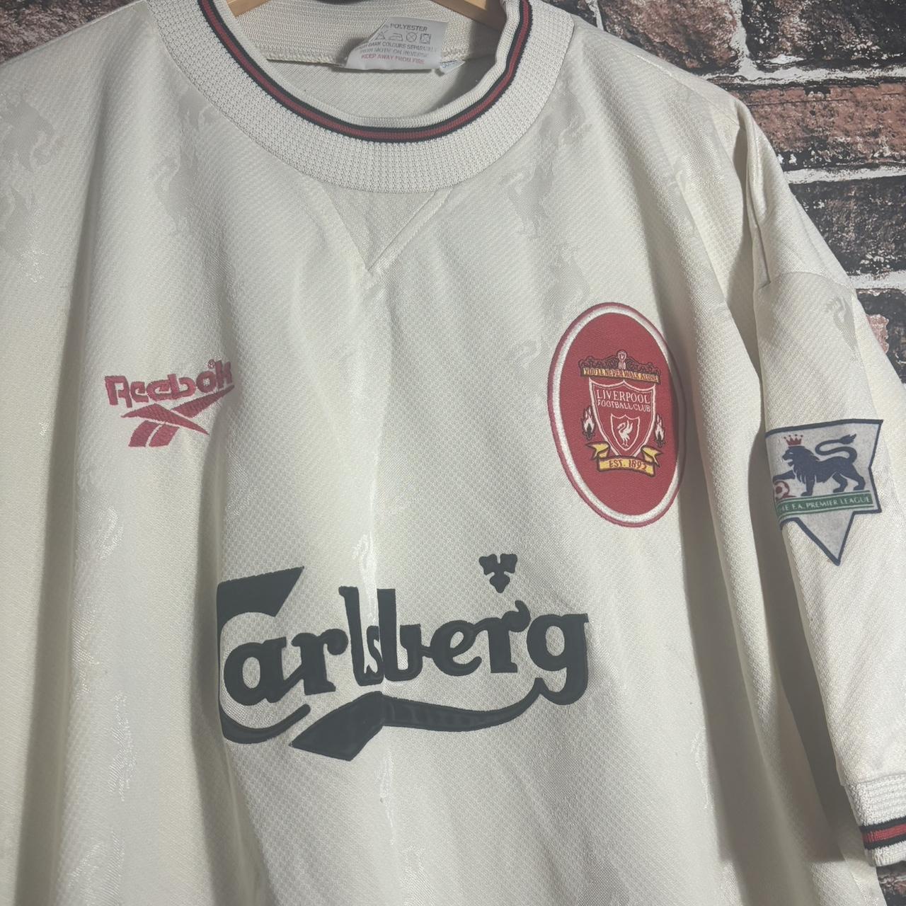 Vintage Reebok Liverpool 1996/1997 away football... - Depop