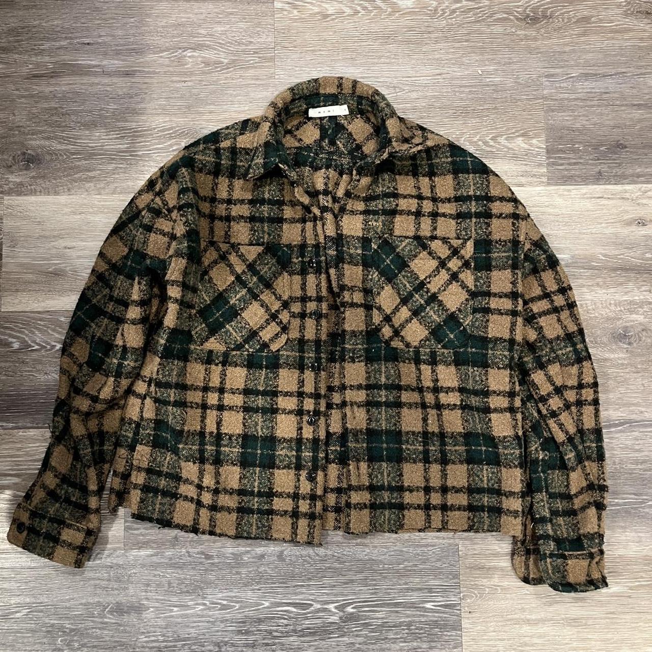 MNML flannel Great fit slightly cropped Heavyweight... - Depop