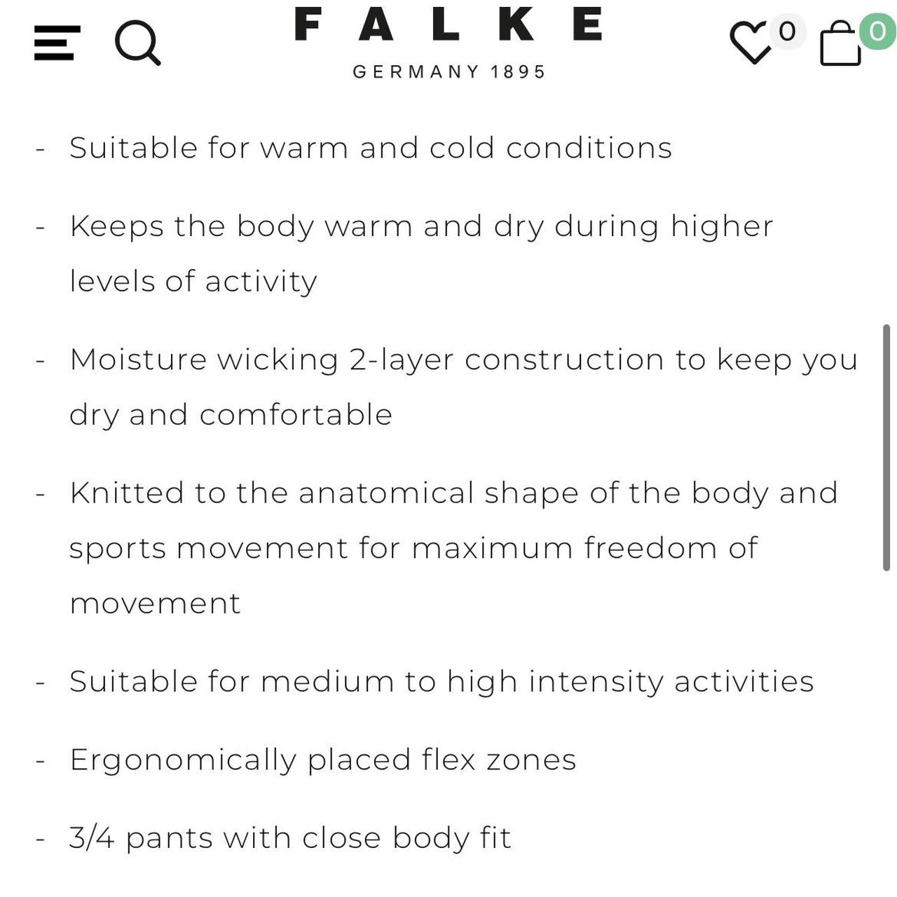 Falke Mens base layer thermal tight size small Only... - Depop
