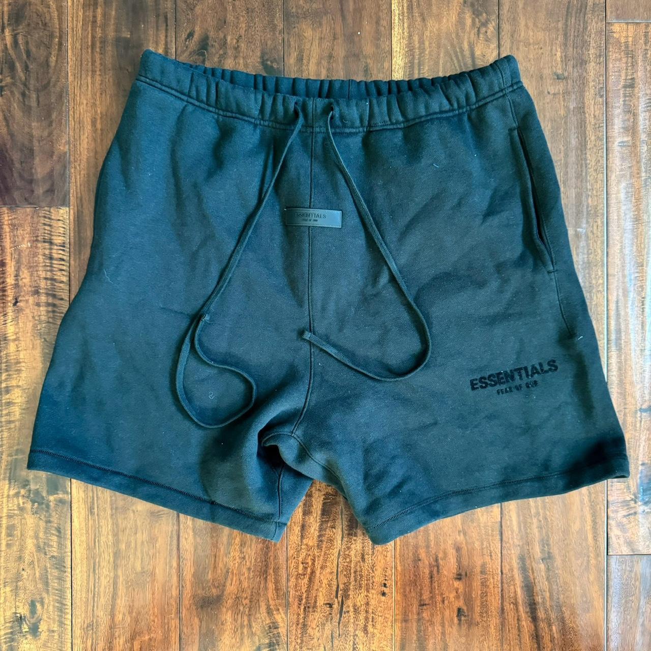 Essentials shorts Stretch limo/ black Size... - Depop