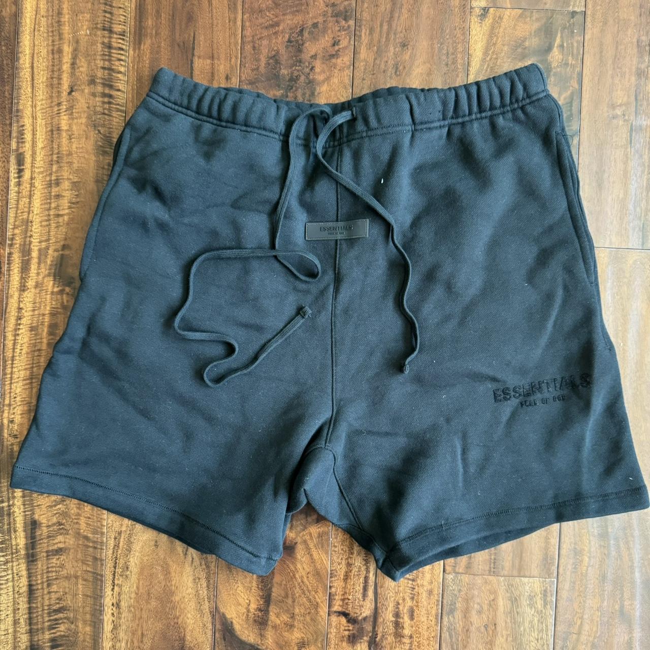 Essentials shorts Stretch limo/black Size... - Depop