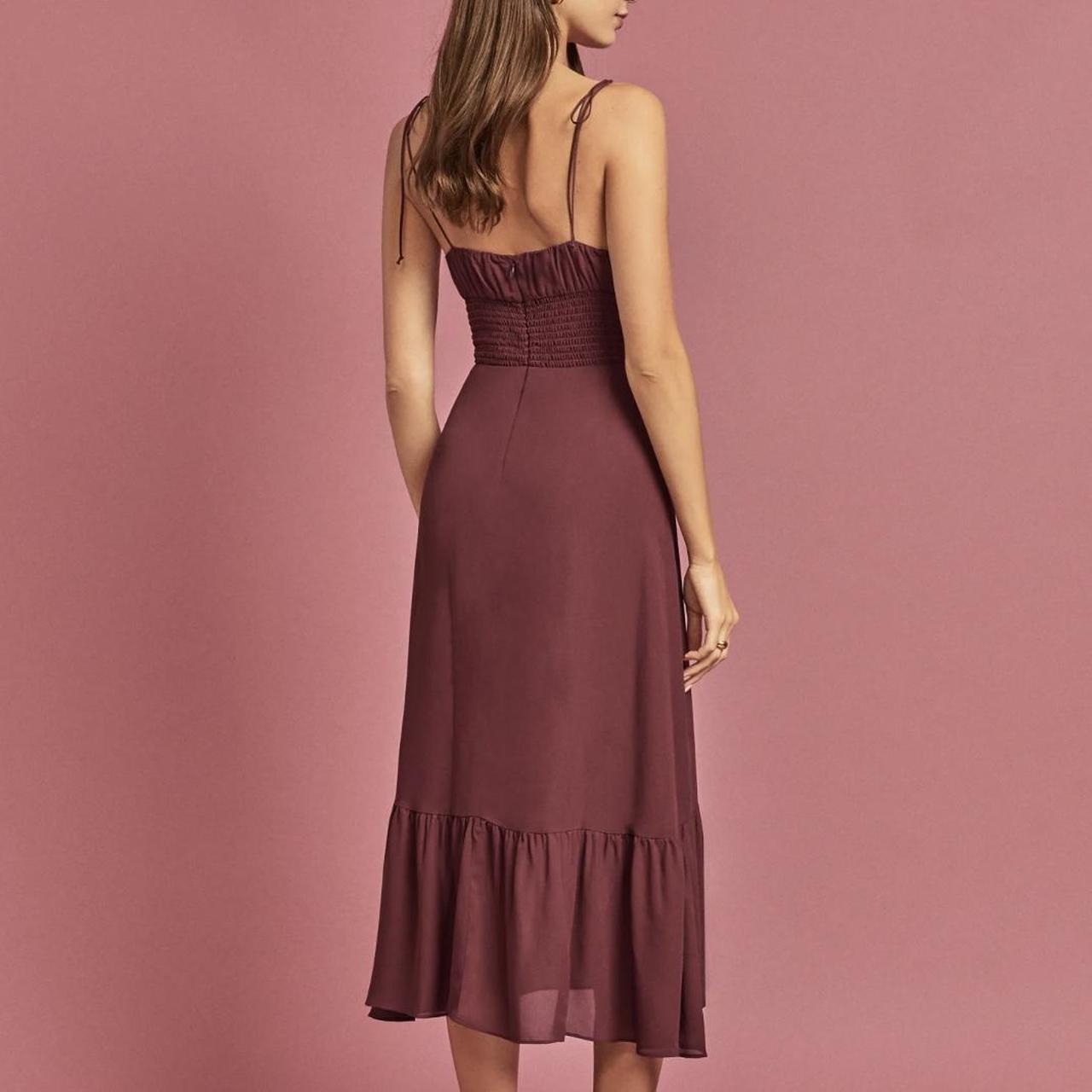 Reformation Embry Dress Plum Size 0 + UK4 RRP £278 - Depop