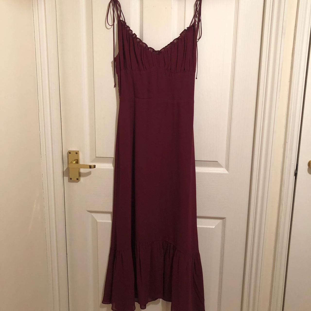 Reformation Embry Dress Plum Size 0 + UK4 RRP £278 - Depop