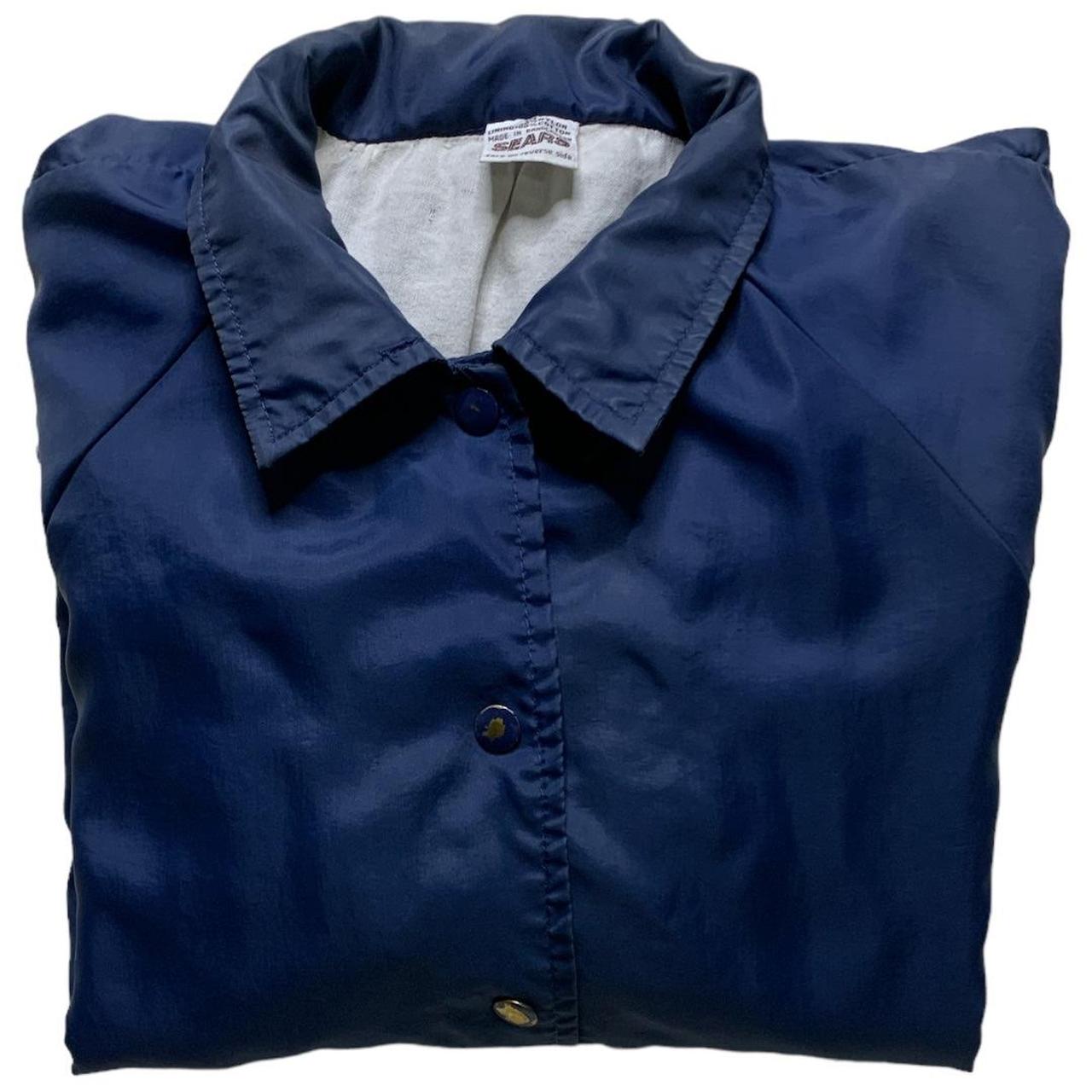 Sears Men's Navy and White Jacket | Depop