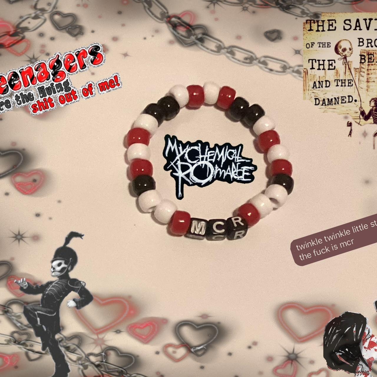MCR kandi single made by me! Can be adjusted as... - Depop