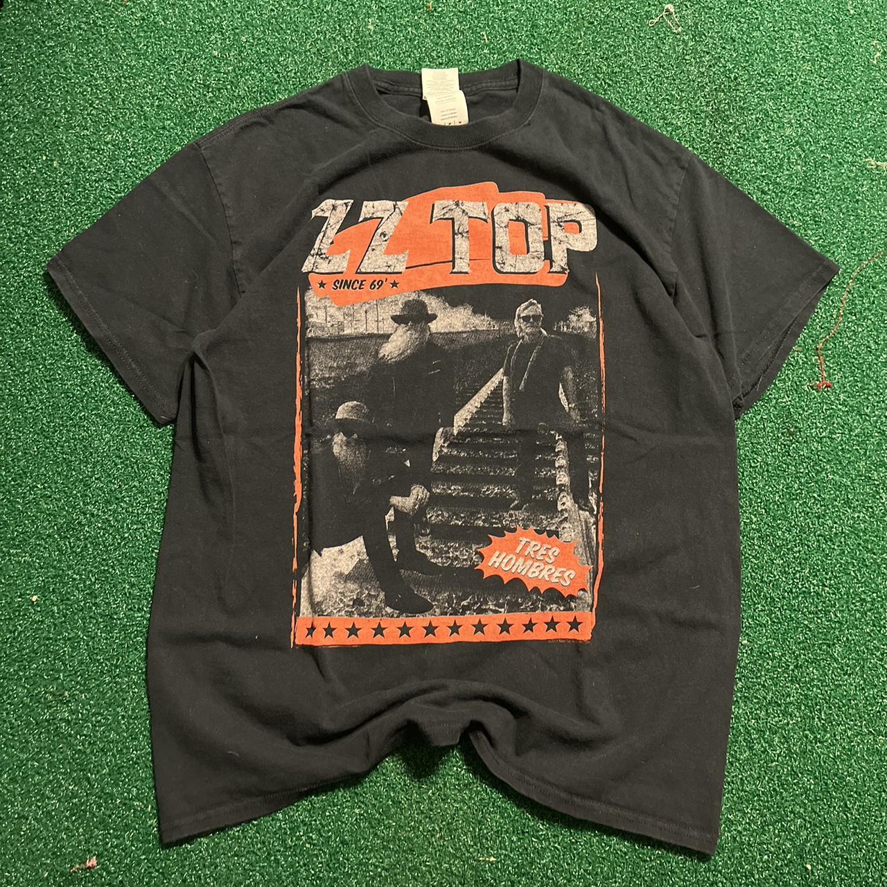 vintage ZZ Top band tour t shirt - Depop
