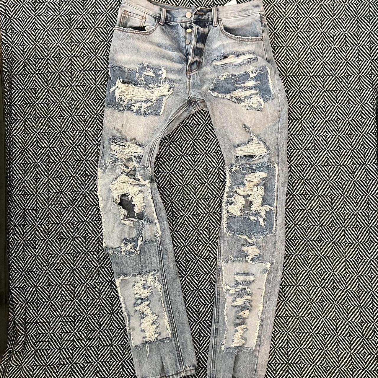 MNML Stacked Skinny Jeans Size 32 Mens Never... - Depop