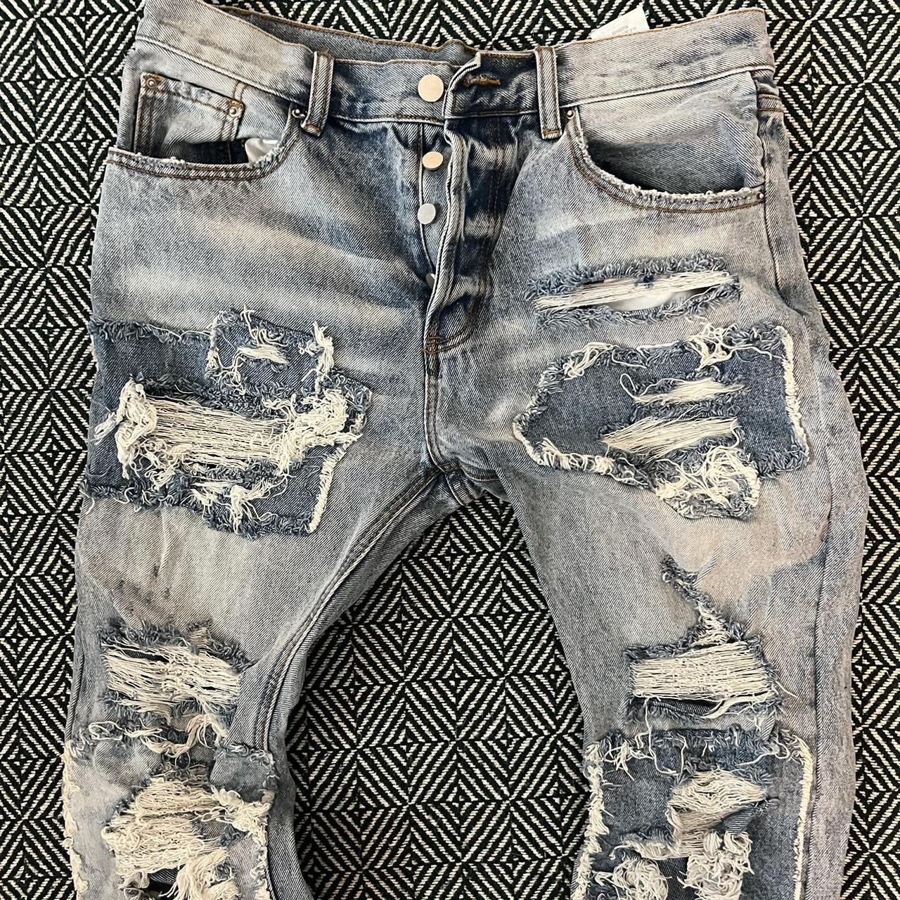 MNML Stacked Skinny Jeans Size 32 Mens Never... - Depop