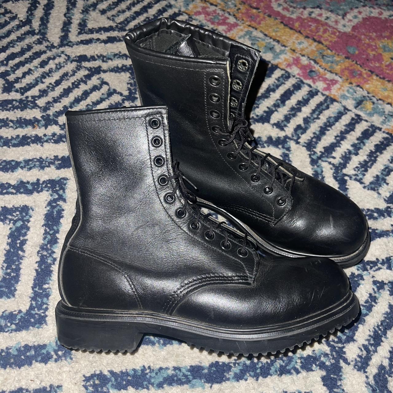 Black Red wing Fire fighter boots Size 8 Great... | Depop