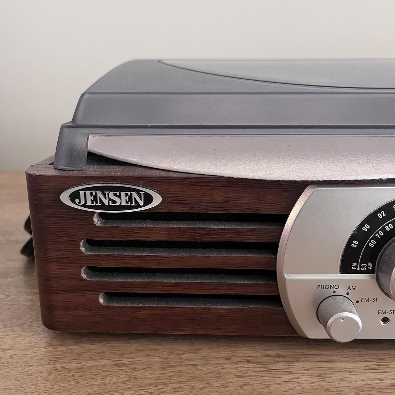 Jensen record player with speaker 🤎 ALD cover is not... - Depop
