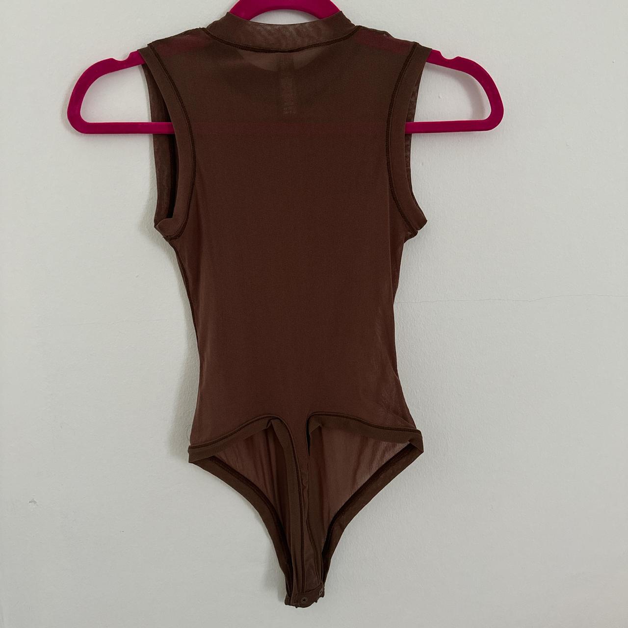 🤎Skims mesh brown bodysuit🤎 -Used once, size small,... - Depop
