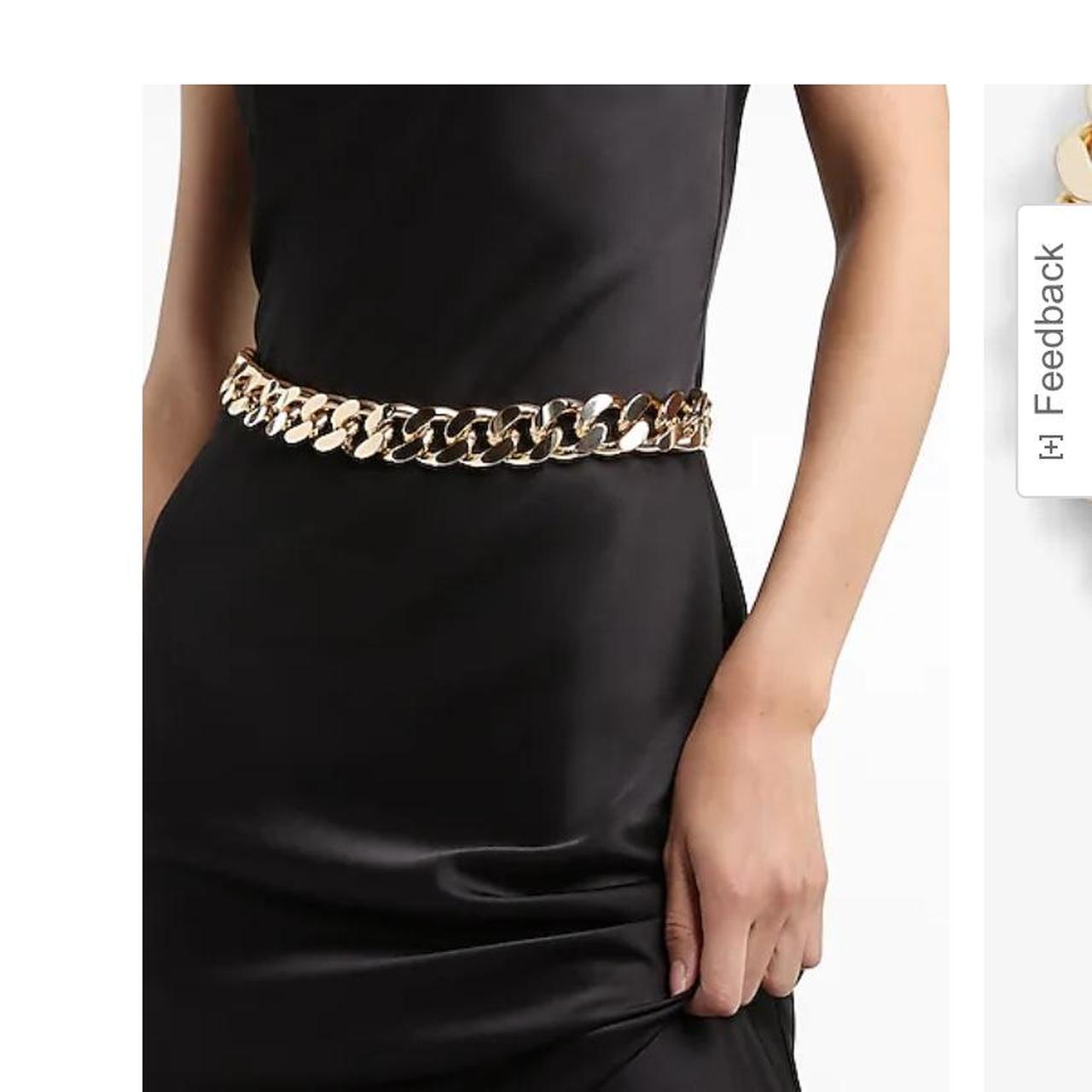 Express Women's Gold Belt | Depop