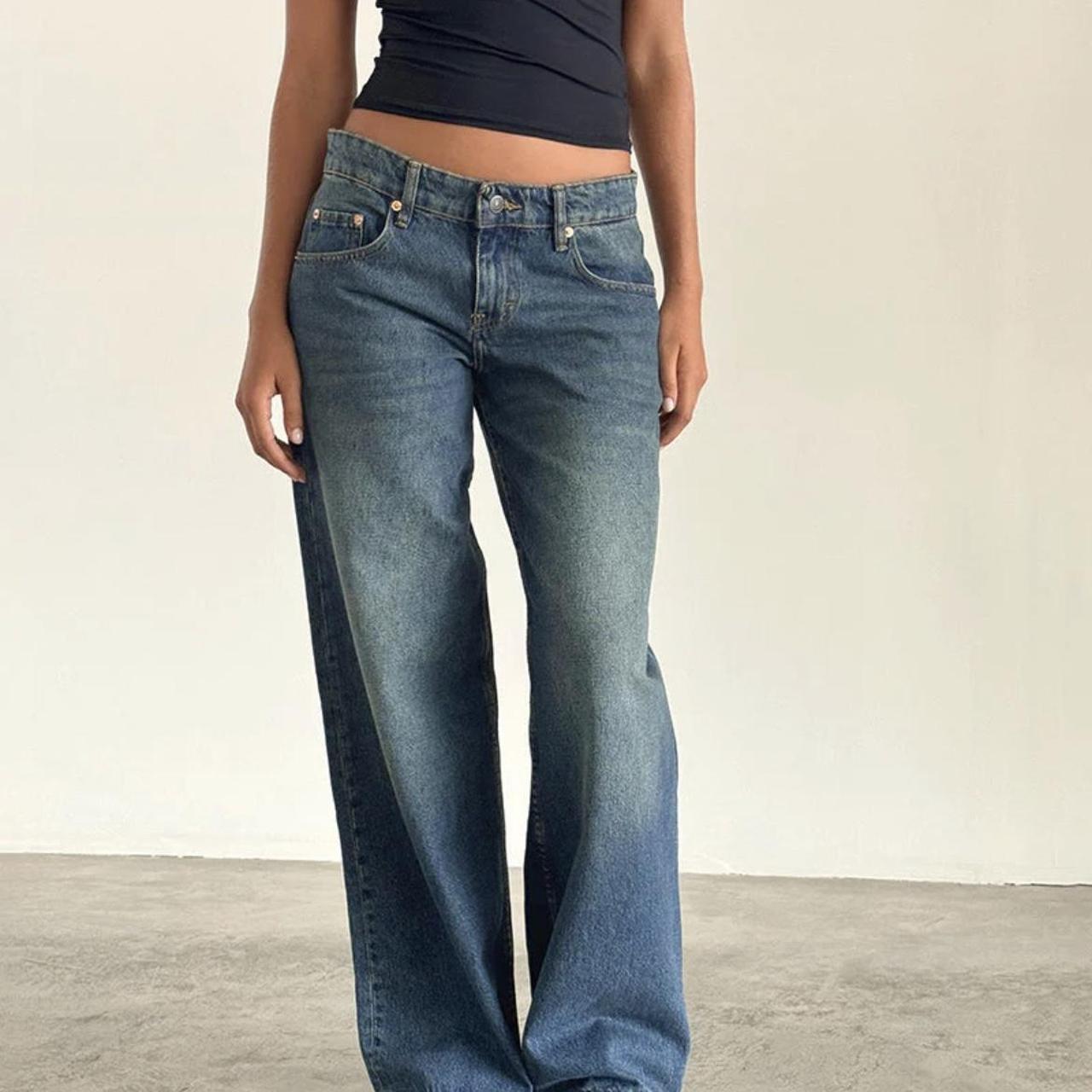 Motel rocks roomy extra wide low rise jeans in... - Depop
