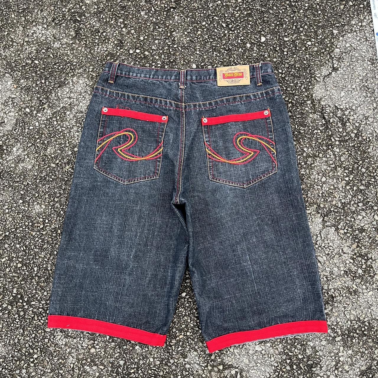Size 36 "Raw Blue 90's" Jorts - Depop