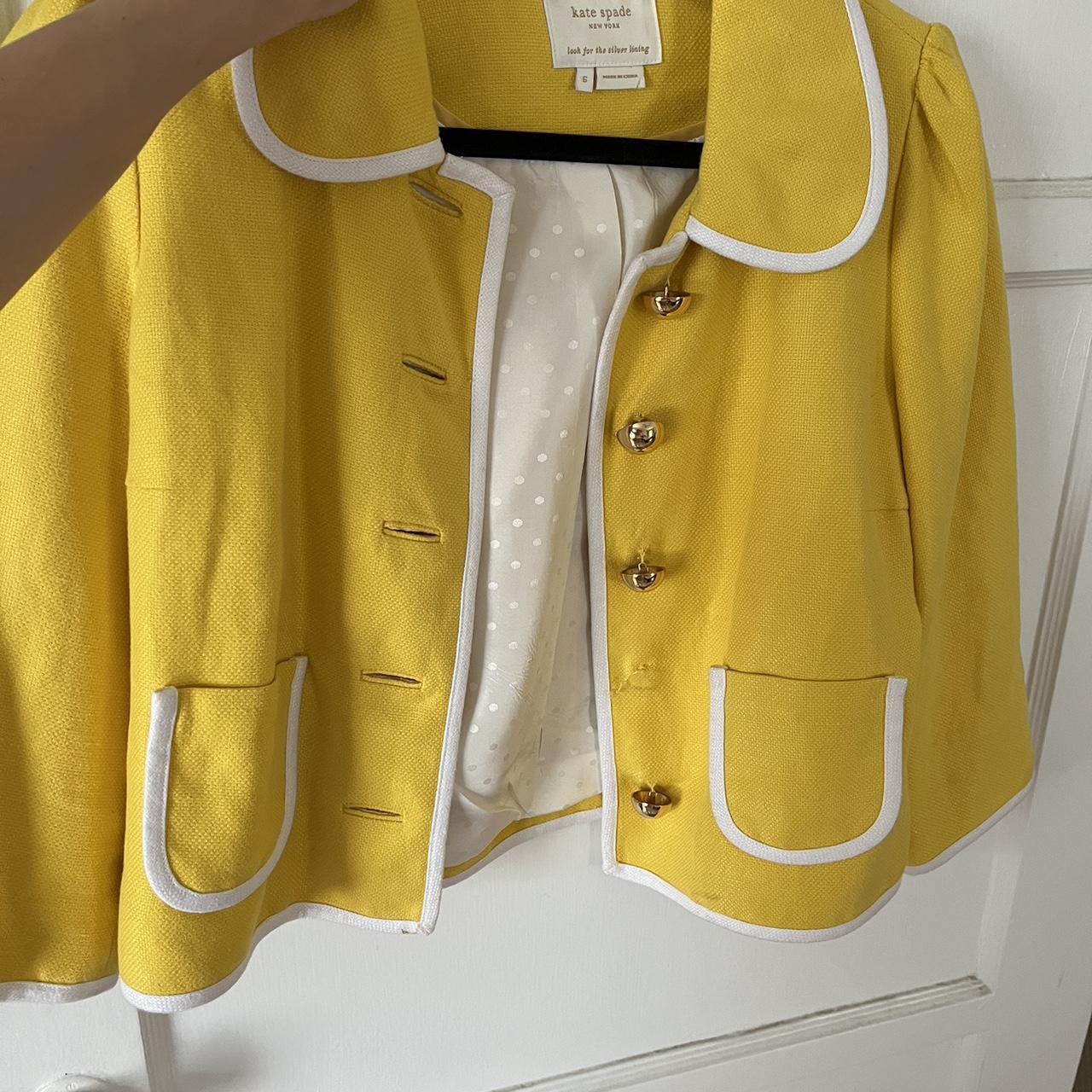 mini Yellow Kate spade jacket 💛🌟🌻🐝🌼 size 6. one... - Depop