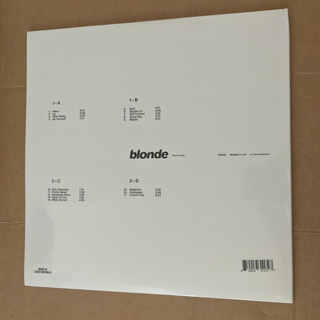 Rare Frank Ocean Blonde Os 2lp Vinyl 2022 Official Depop