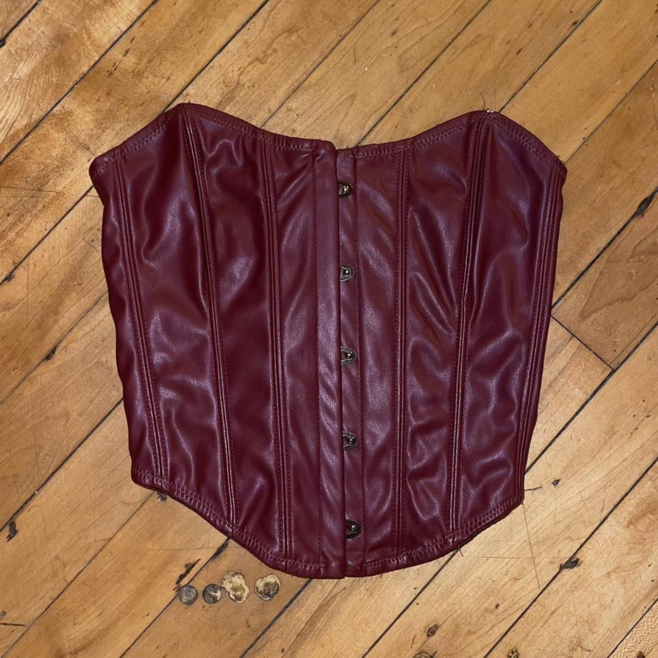 Urban outfitters out from under maroon corset top.... - Depop
