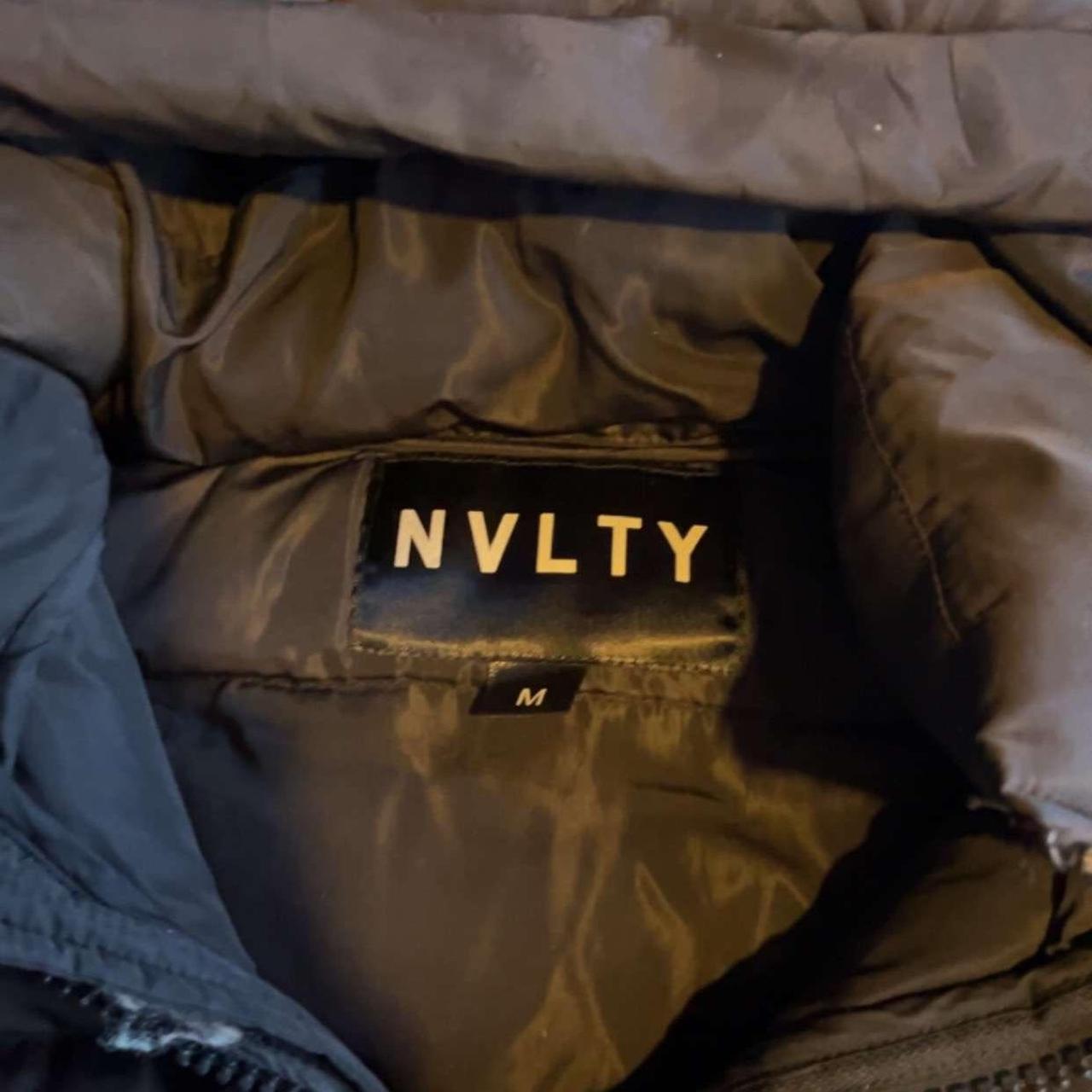 NVLTY Black Paint Splatter Coat Size medium Some... - Depop