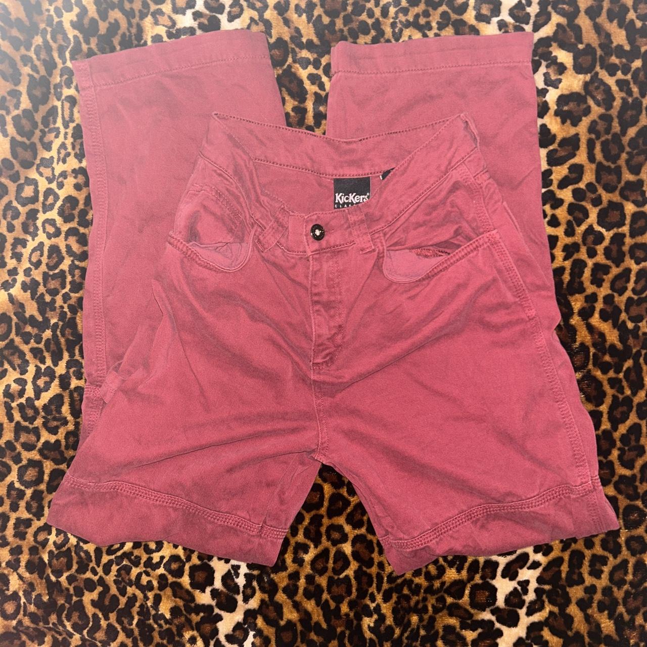 kickers burgundy baggy jeans