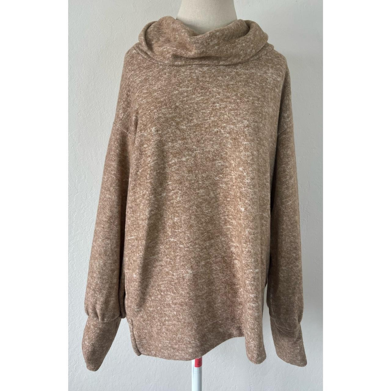 Maeve Anthropologie Tan Turtleneck Cowl... - Depop