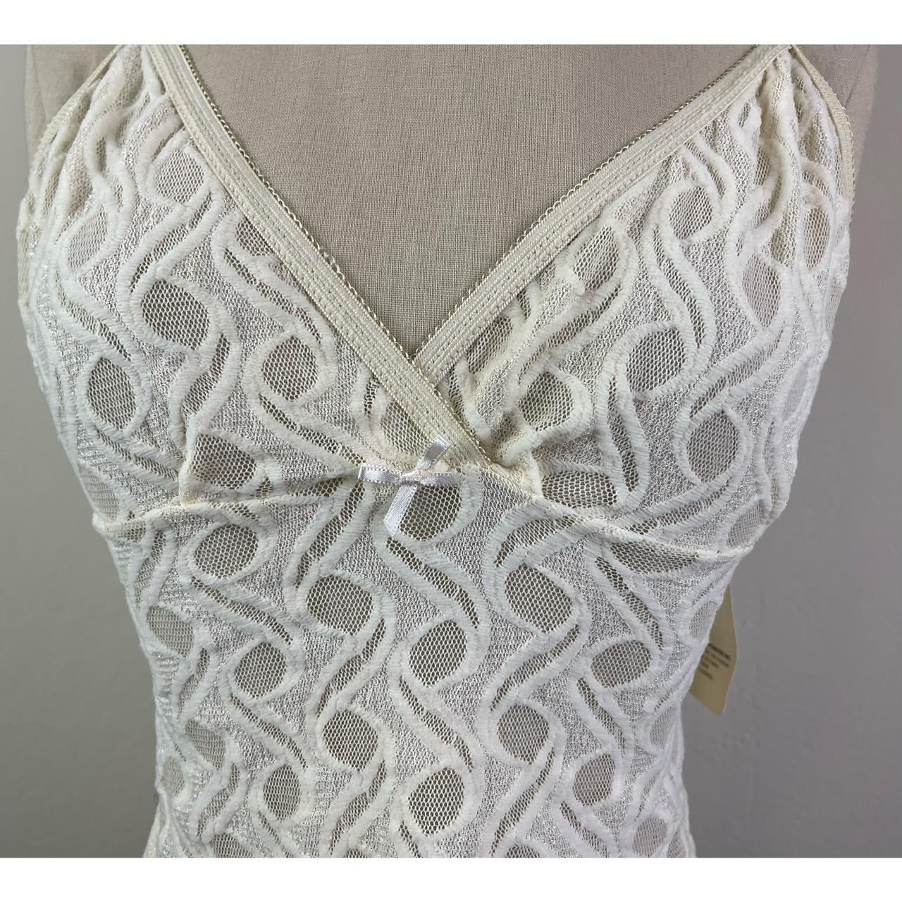 Rene Rofe Beige Lace Cropped Tank Top Item is NWT -... - Depop