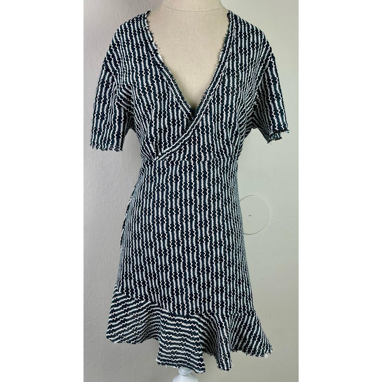 Zara W/B Collection Woven Embroidered Asymmetrical... - Depop