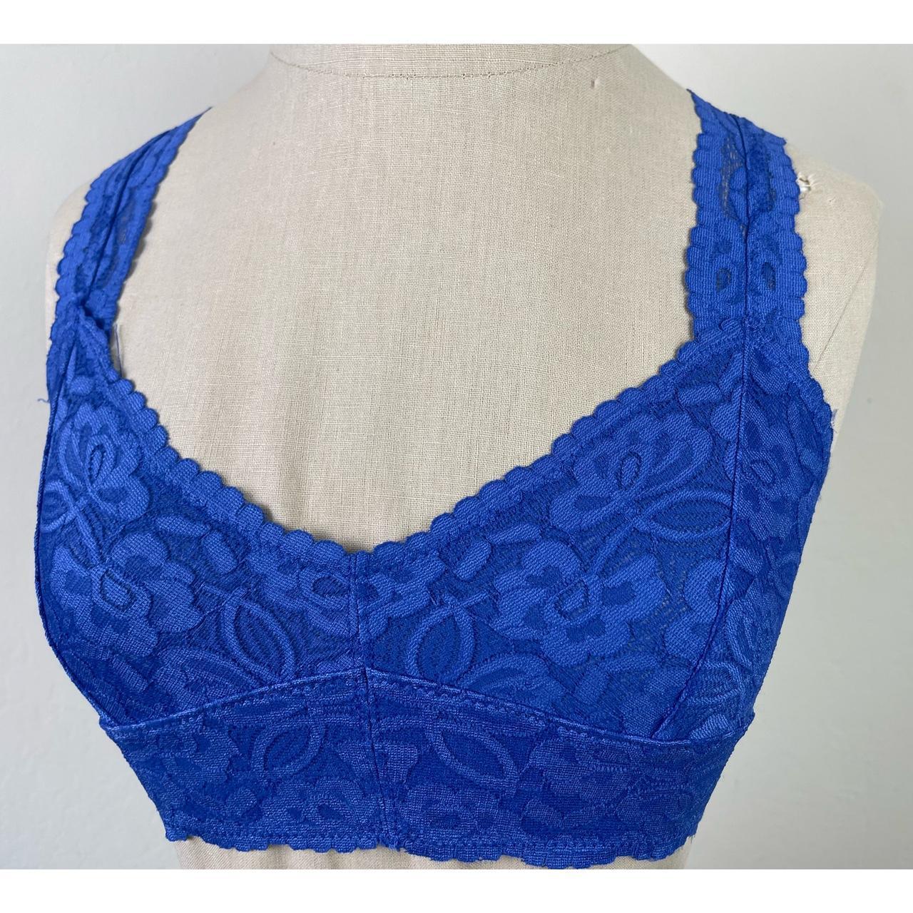 Intimately Free People Racerback Blue Bralette NWOT... - Depop