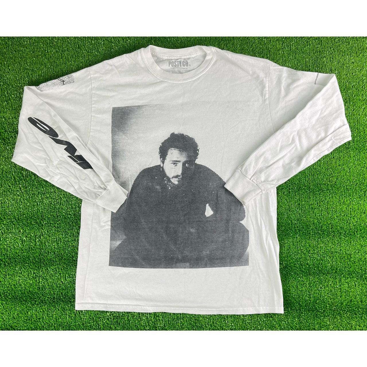 Posty Co. Post Malone Double Sided Graphic White... - Depop