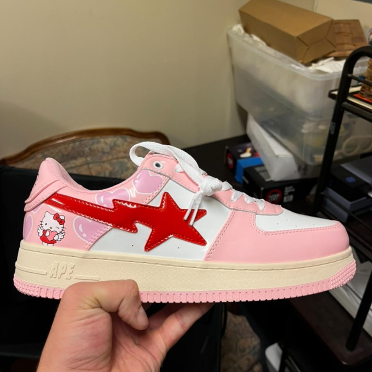 Limited Edition Custom Hello Kitty Bapestas - Men’s... - Depop