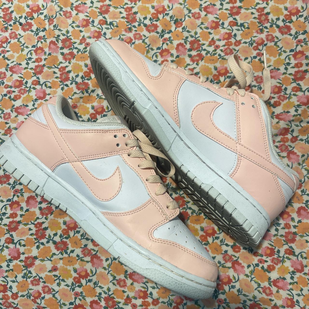 lowtop Nike dunks in PINK!! love these so much just... - Depop