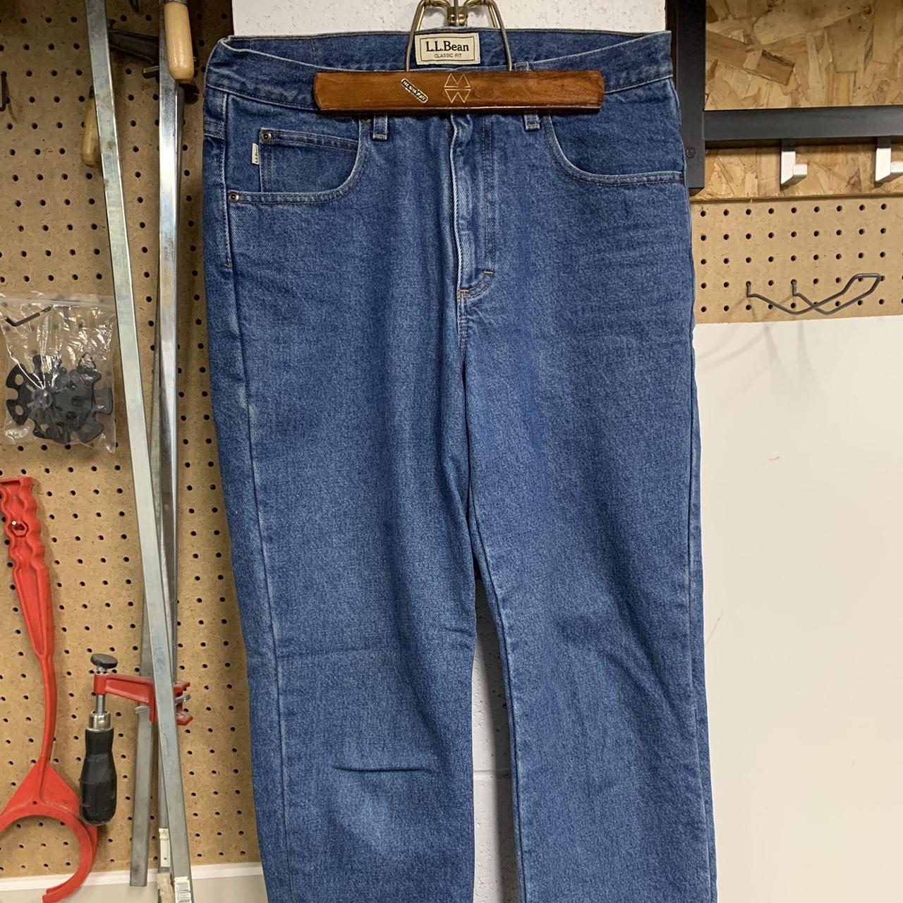 Flannel lined L.L.Bean jeans. 100% cotton jean and... - Depop