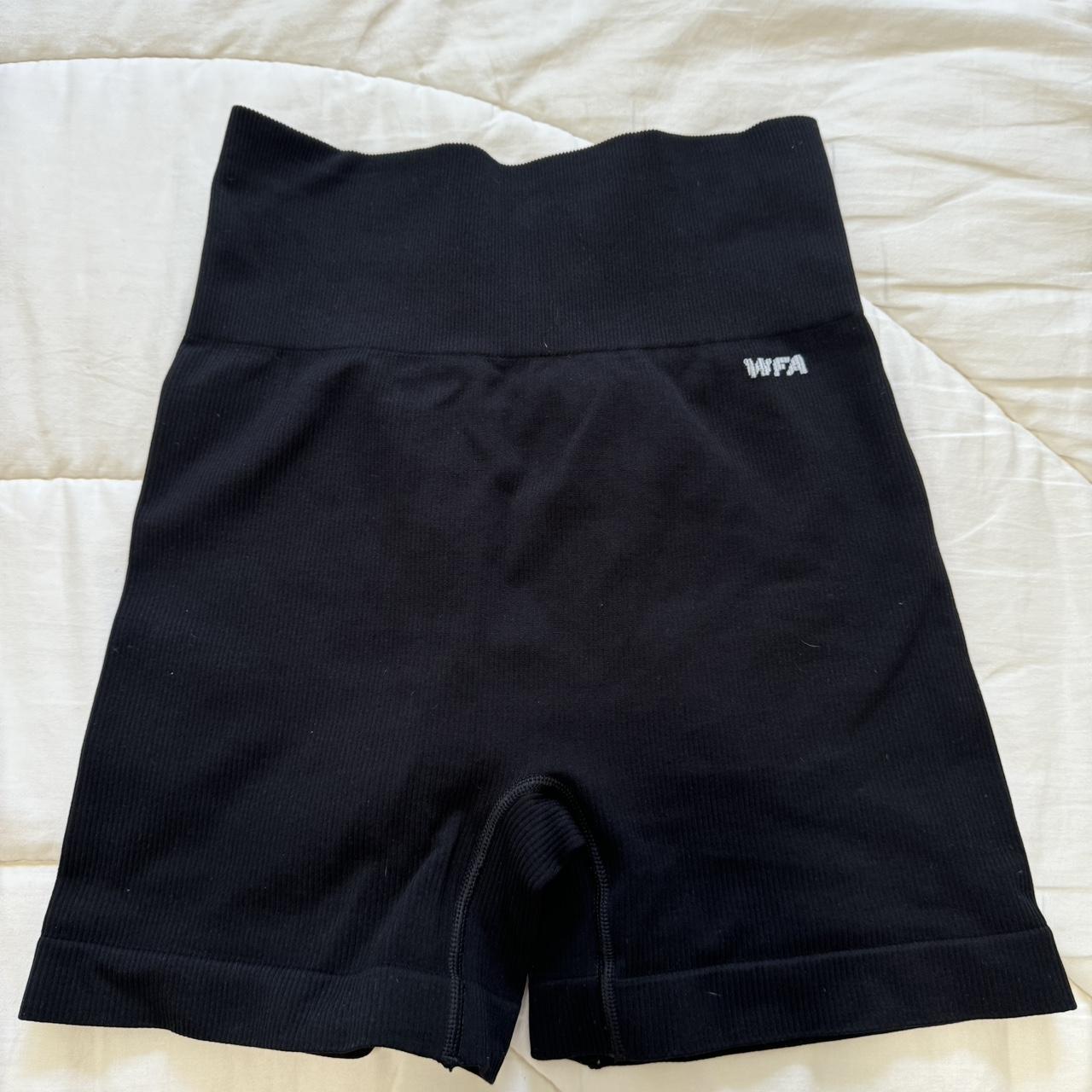 Black white fox active gym shorts #activewear - Depop