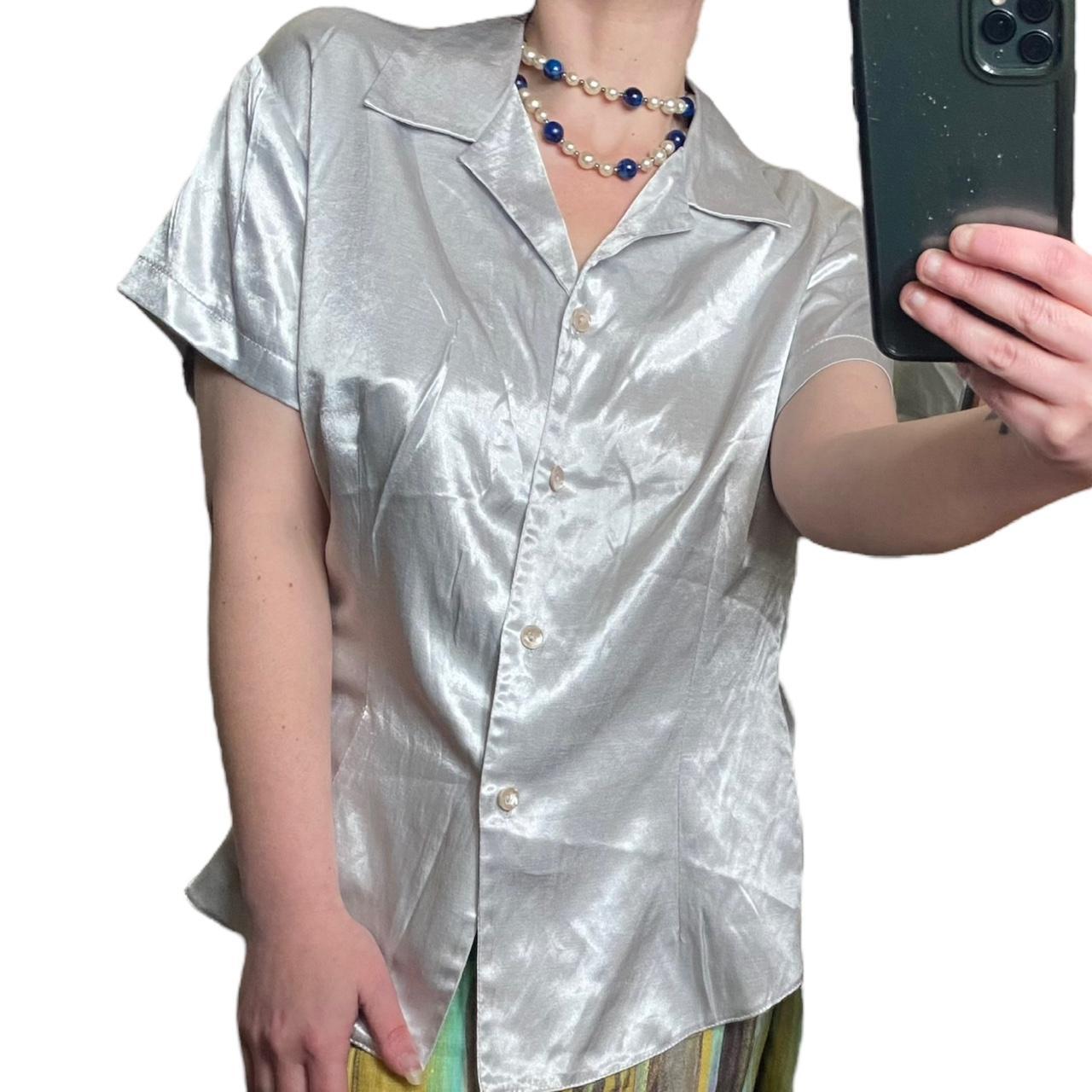 Women's Silver Shirt | Depop