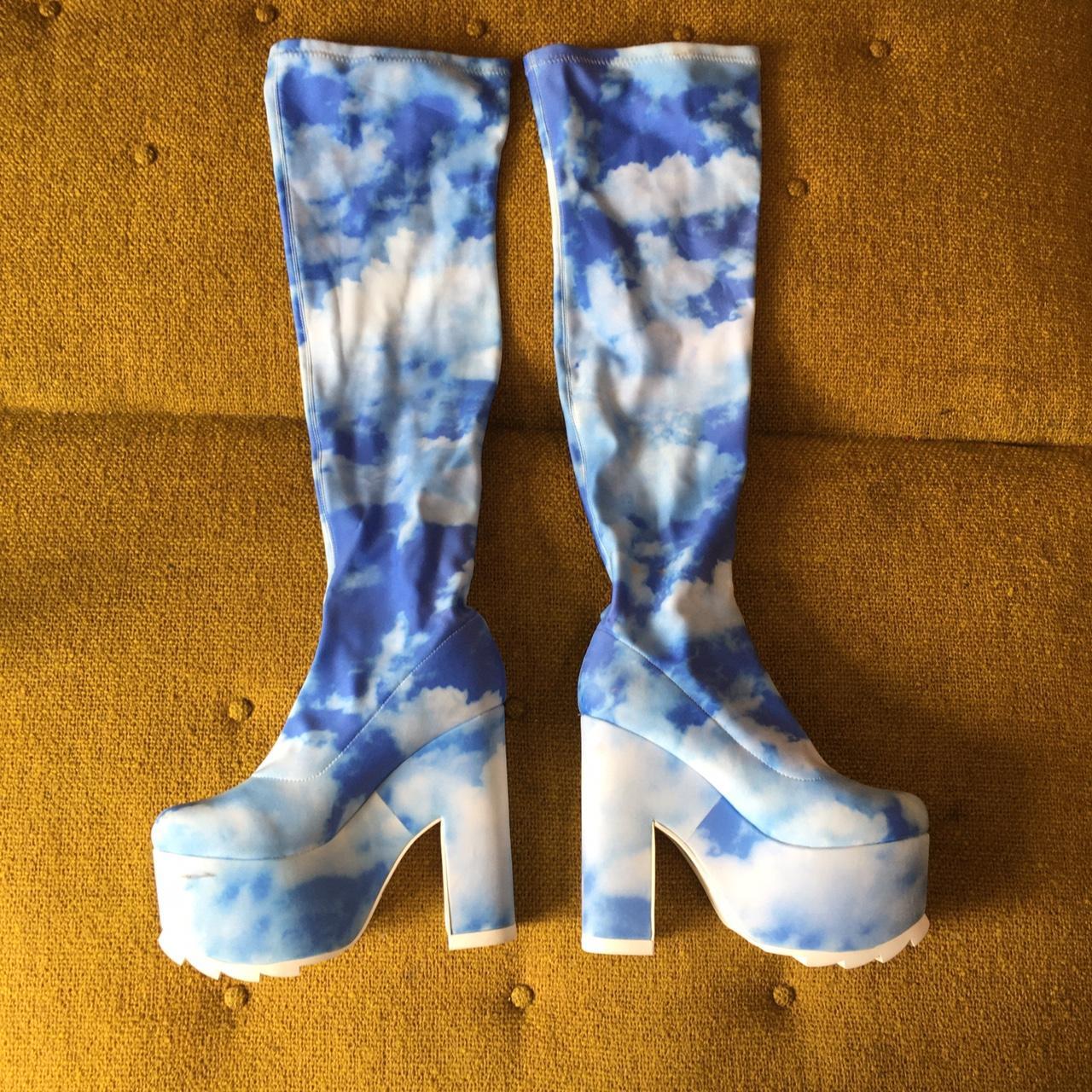repop! yru y2k style cloud stretch boots. kind of... - Depop