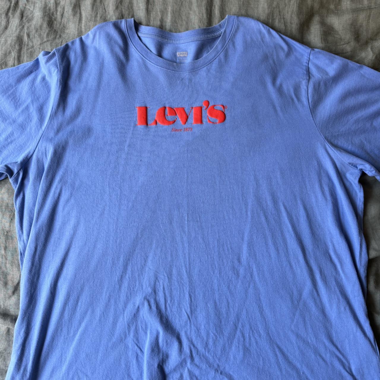 Levi’s bright blue tee. Really nice blue - Fits like... - Depop