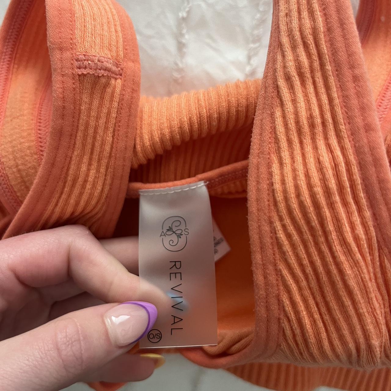Super cute ribbed orange tank. It’s so flattering,... - Depop