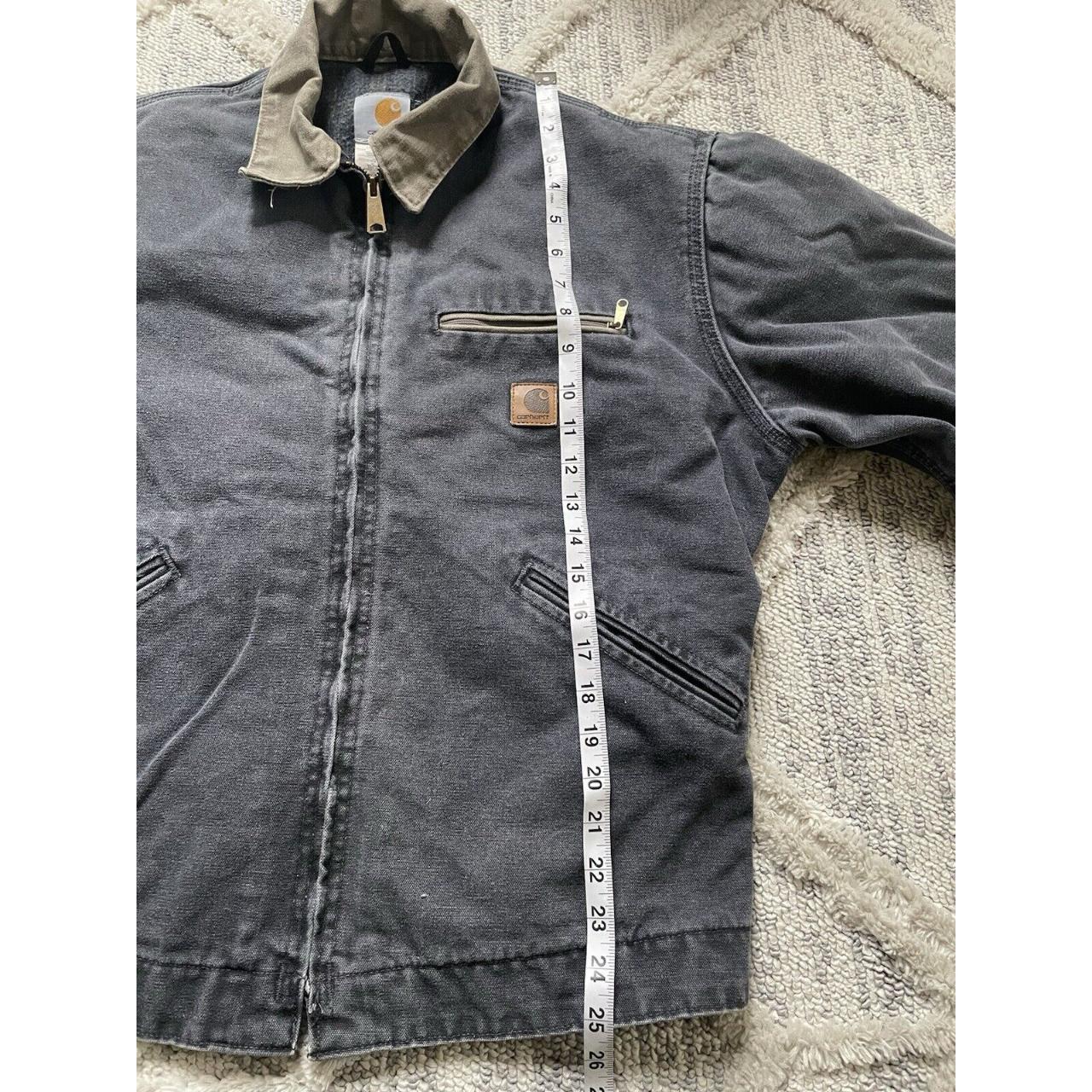 Vintage Carhartt Detroit Jacket J97 Sun Faded Size... - Depop