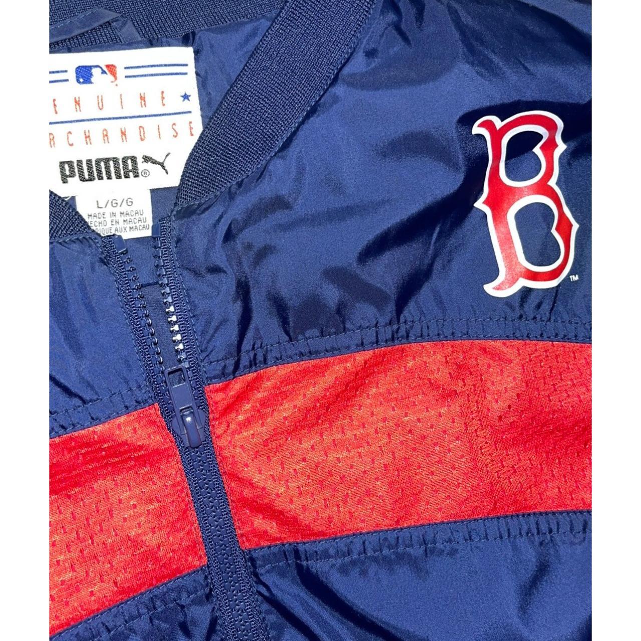 Y2K Puma Boston Red Sox Windbreaker -... - Depop