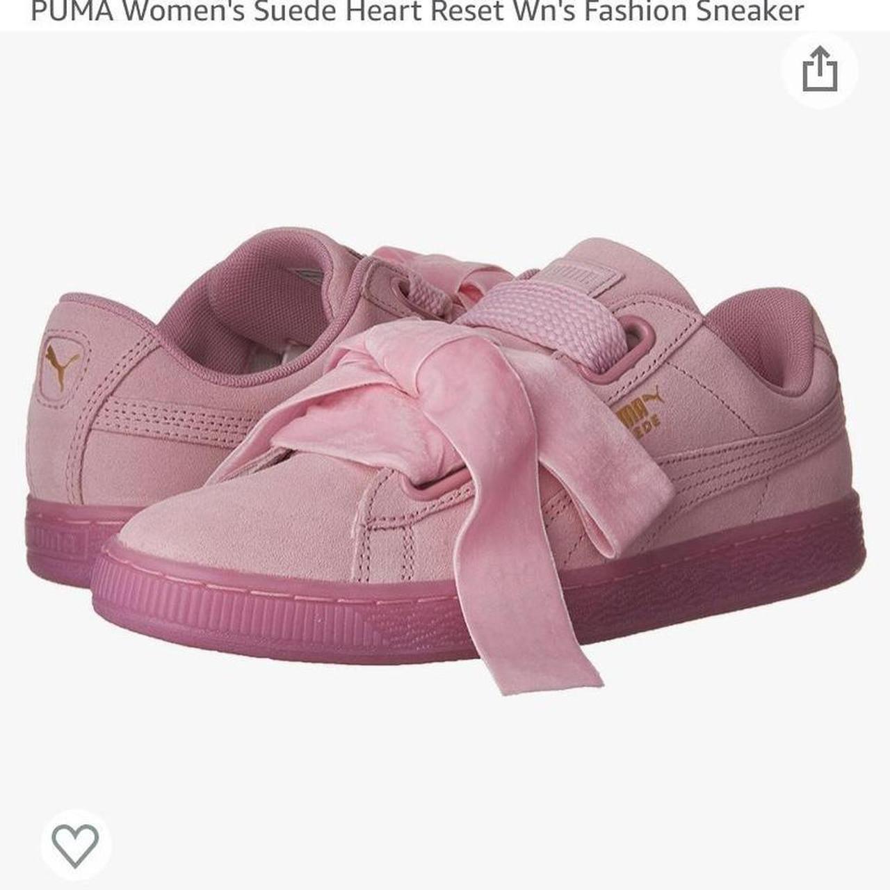 Puma Suede Heart Sneaker in pink Comes with extra... - Depop
