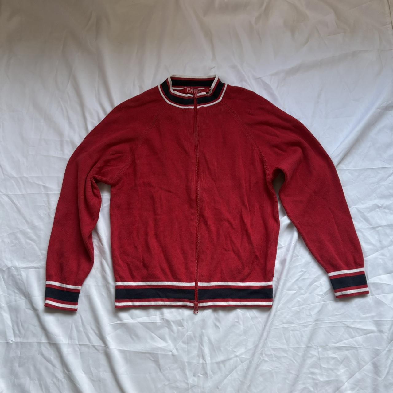RED PACO SPORT ZIP-UP JUMPER • In excellent... | Depop
