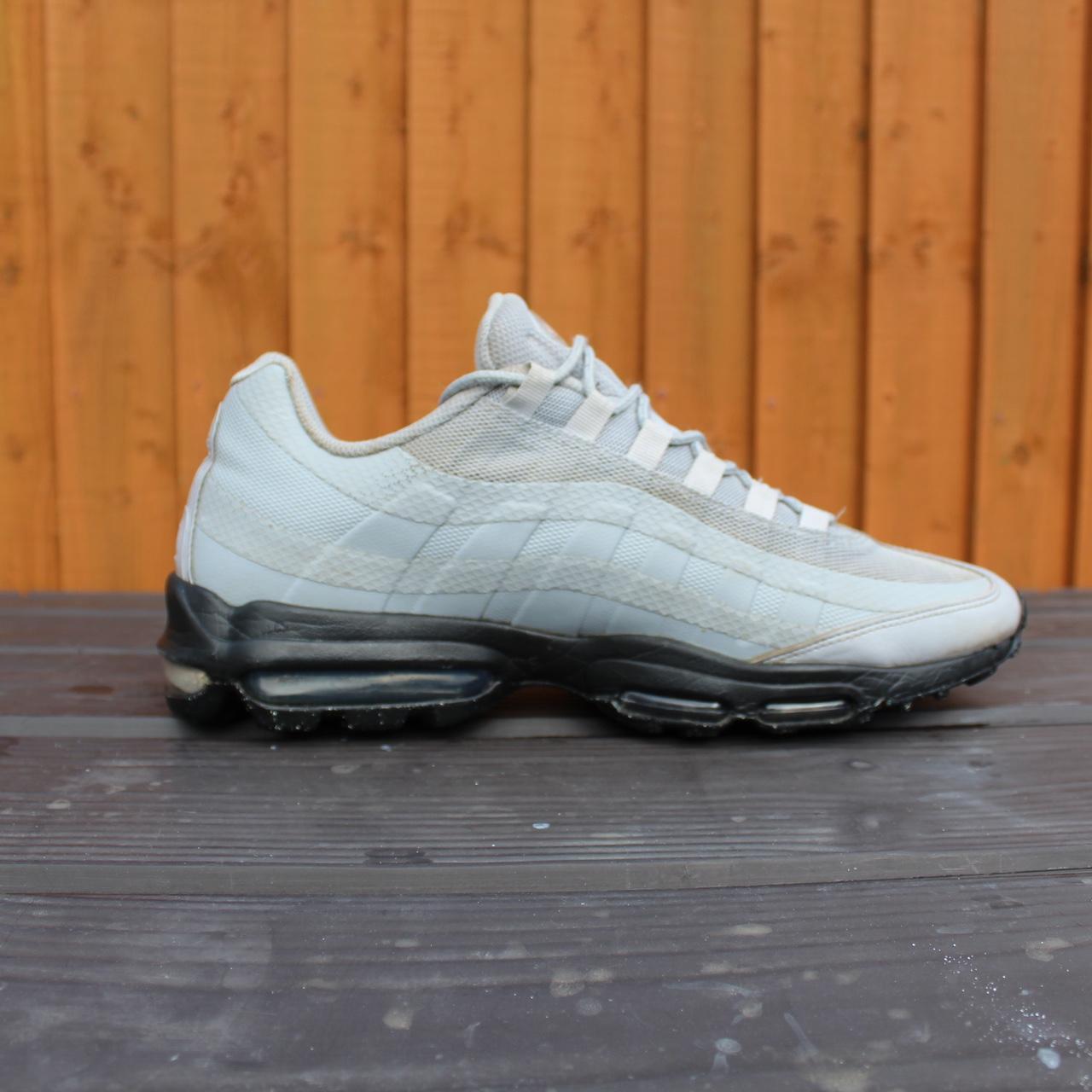 Nike Air Max 95 Ultra Wolf Grey Bright Crimson size... - Depop