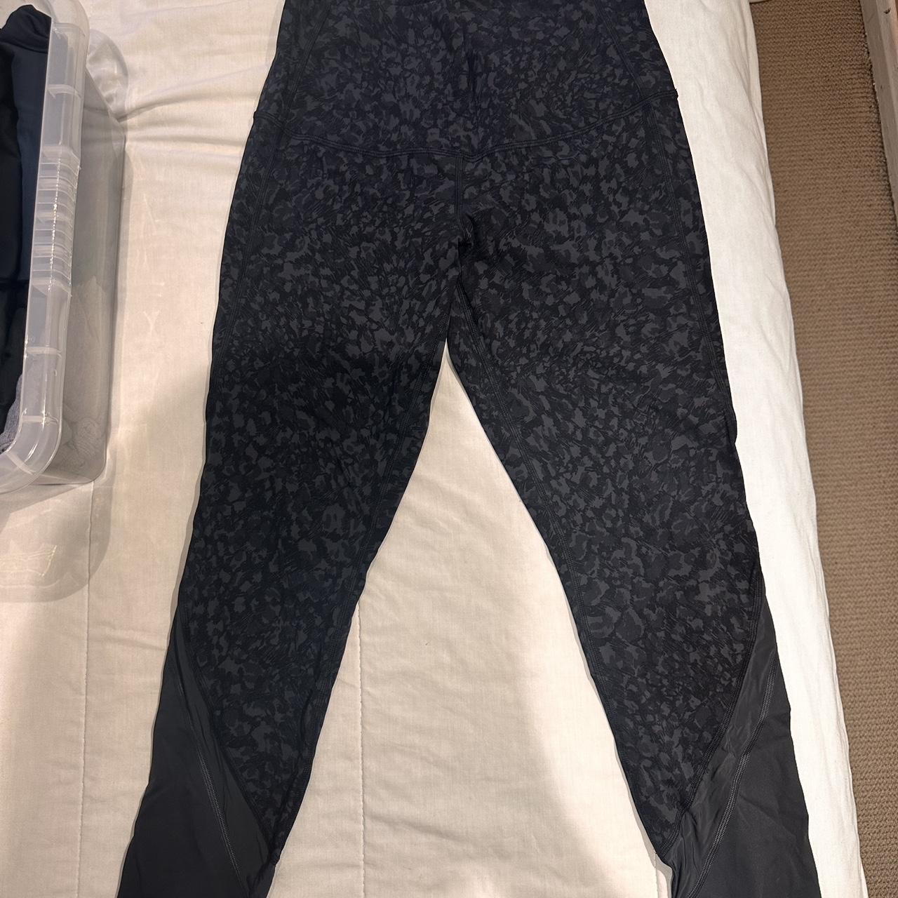 Black leopard print Lululemon leggings. Lululemon... | Depop