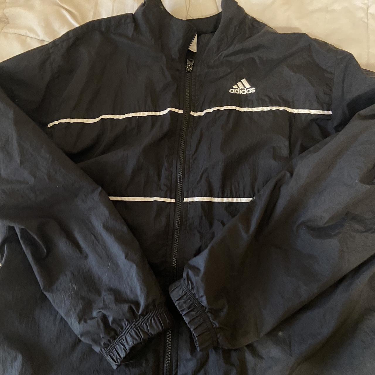 adidas windbreaker black! good condition - Depop