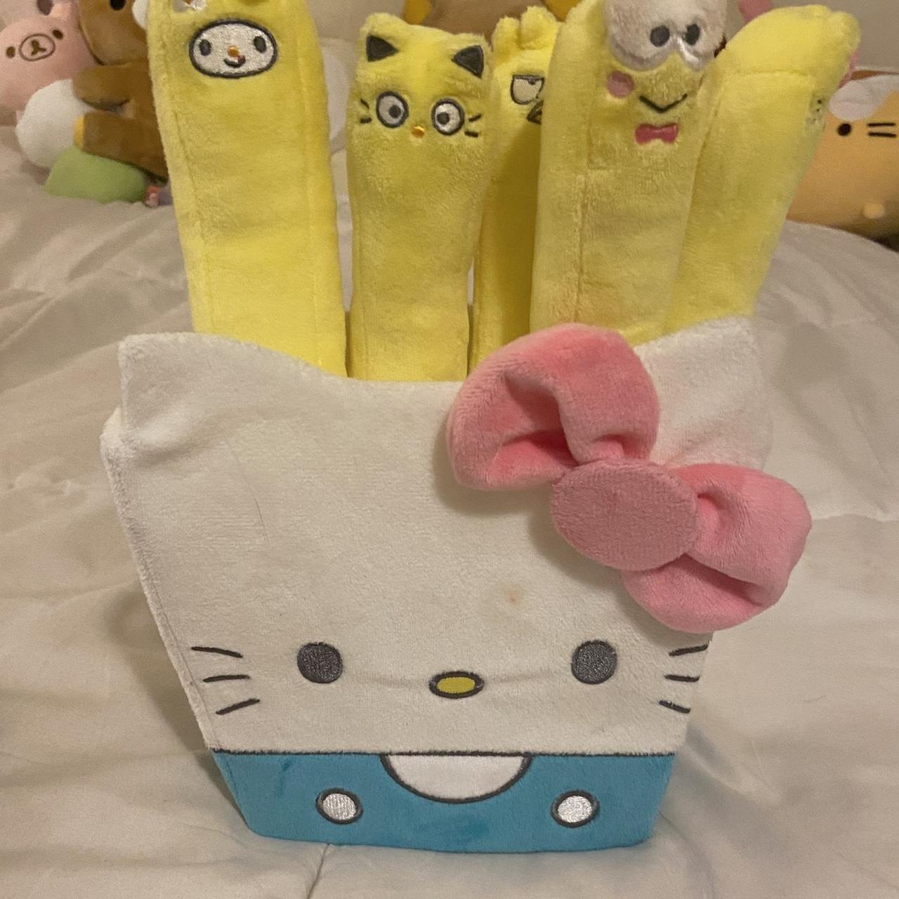 hello kitty burger and fries keychain and plush! the... - Depop