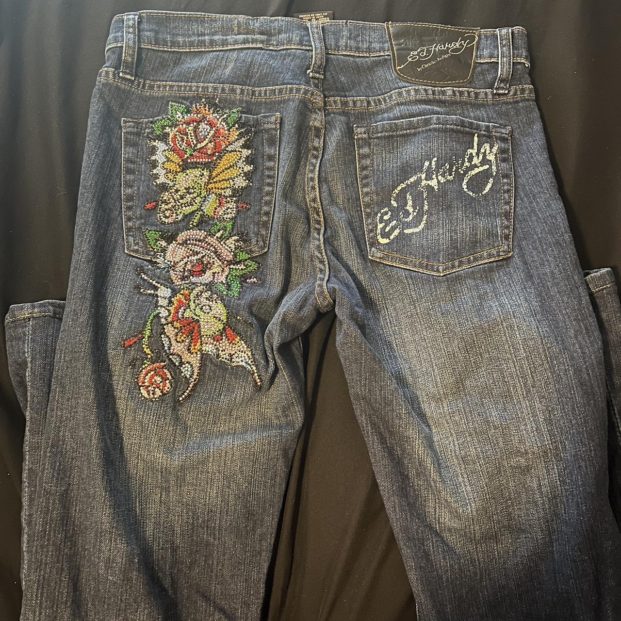 Ed Hardy Women's Multi Jeans | Depop
