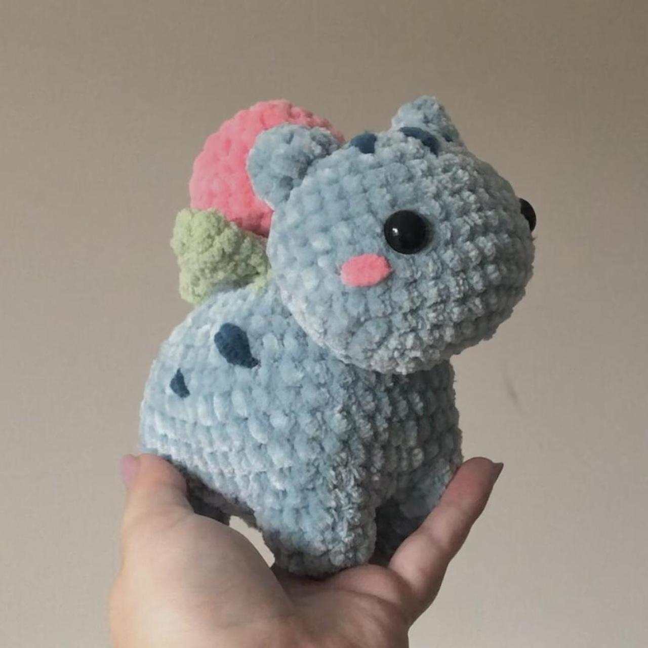 strawberry bulbasaur crochet plushie #pokemon... - Depop