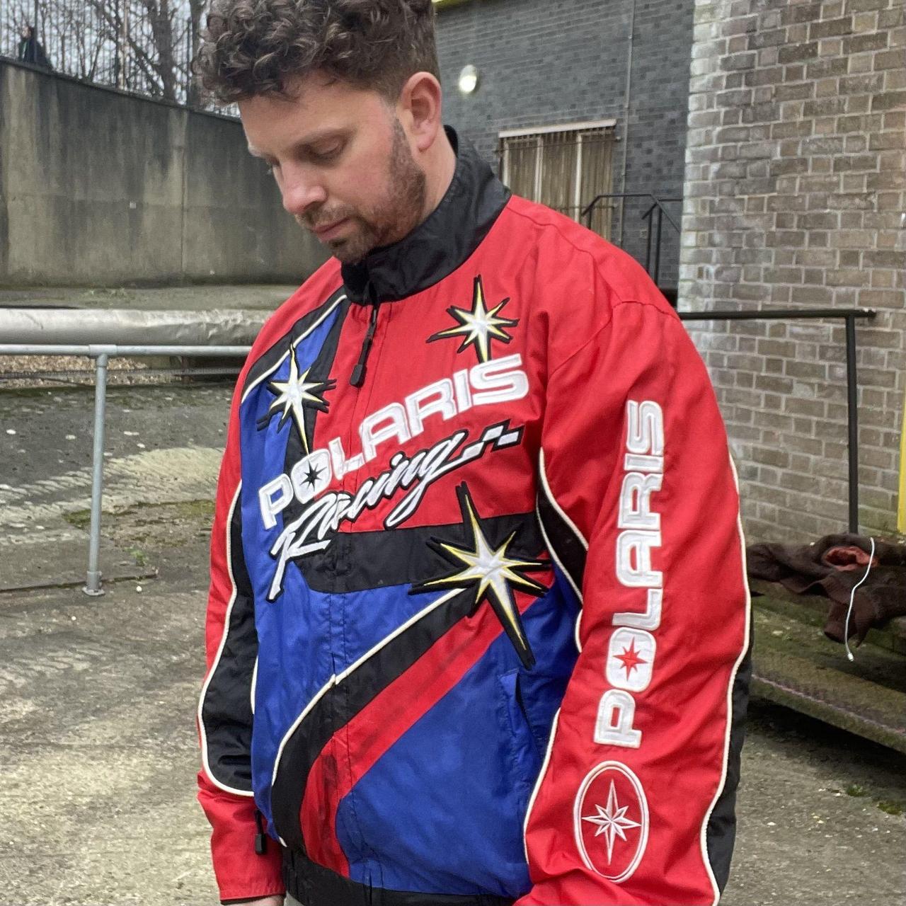 Polaris Racing Jacket in Red & Blue - XL Genuine... - Depop