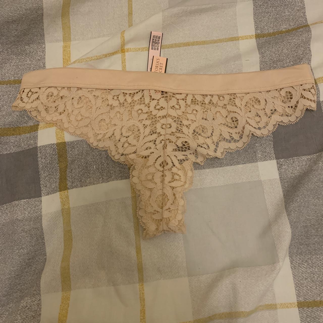Victoria’s Secret neural lace thong, elastic waist,... - Depop